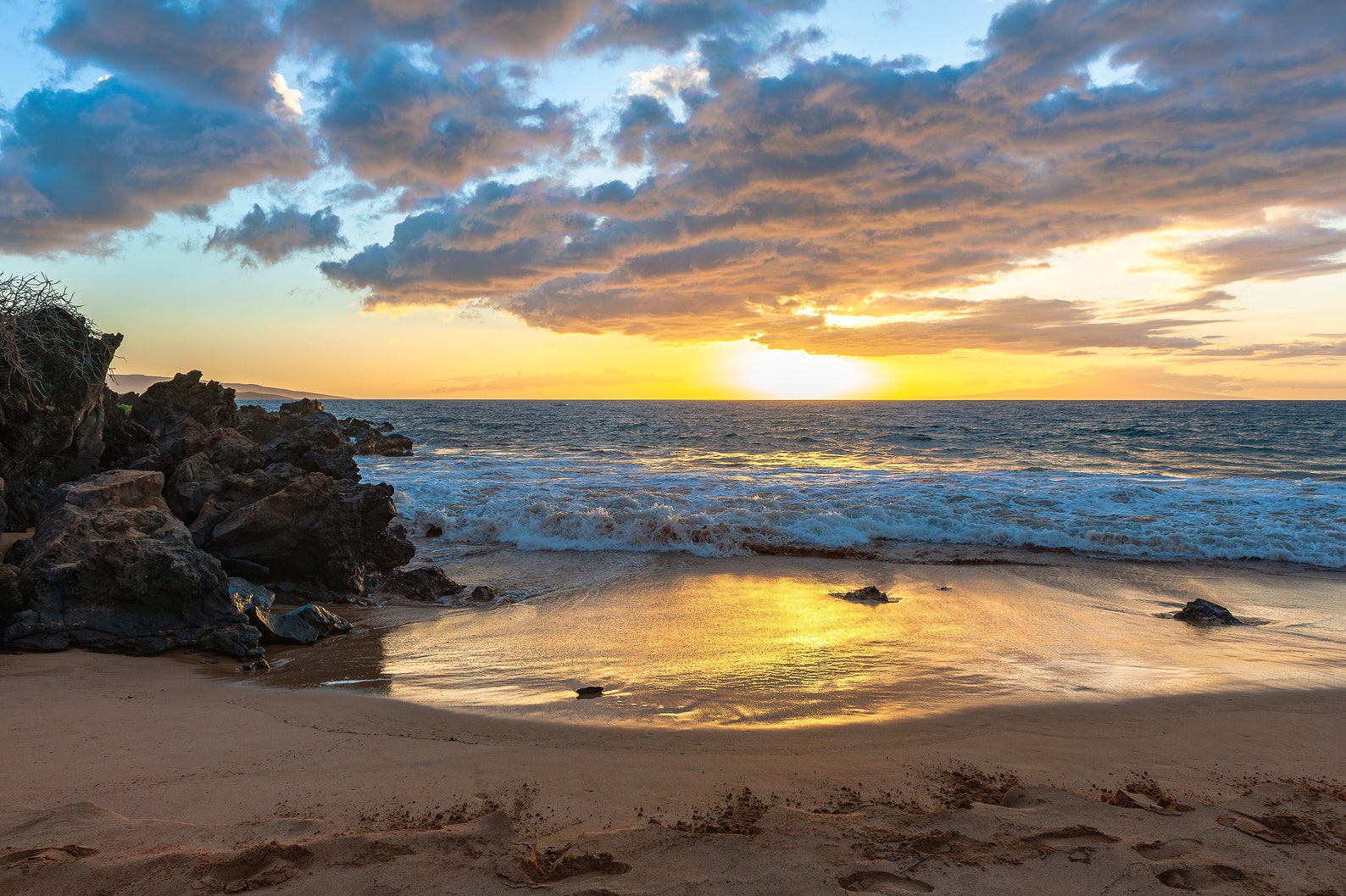 Po'olenalena Beach Maui Sunset, Beach Scene Sunset Print, Maui Sunset ...