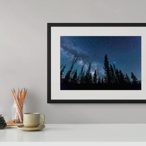 Galatic Forest, Milky Way Over the Uintah Mountains Utah, Galactic Core ...