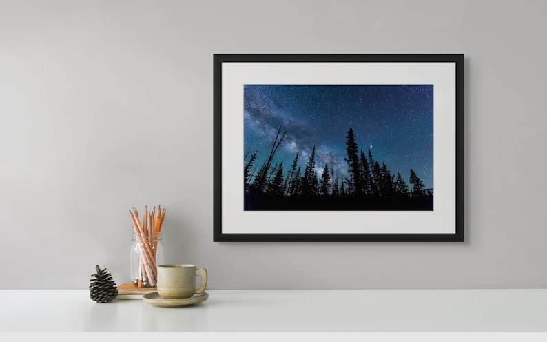 Galatic Forest, Milky Way Over the Uintah Mountains Utah, Galactic Core ...