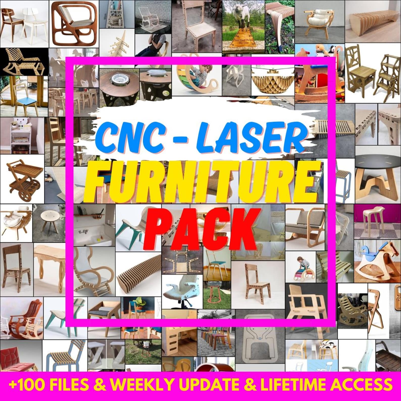 Cnc Router Furniture Files Mega Bundle 100 Cnc & Laser Cut Files for ...