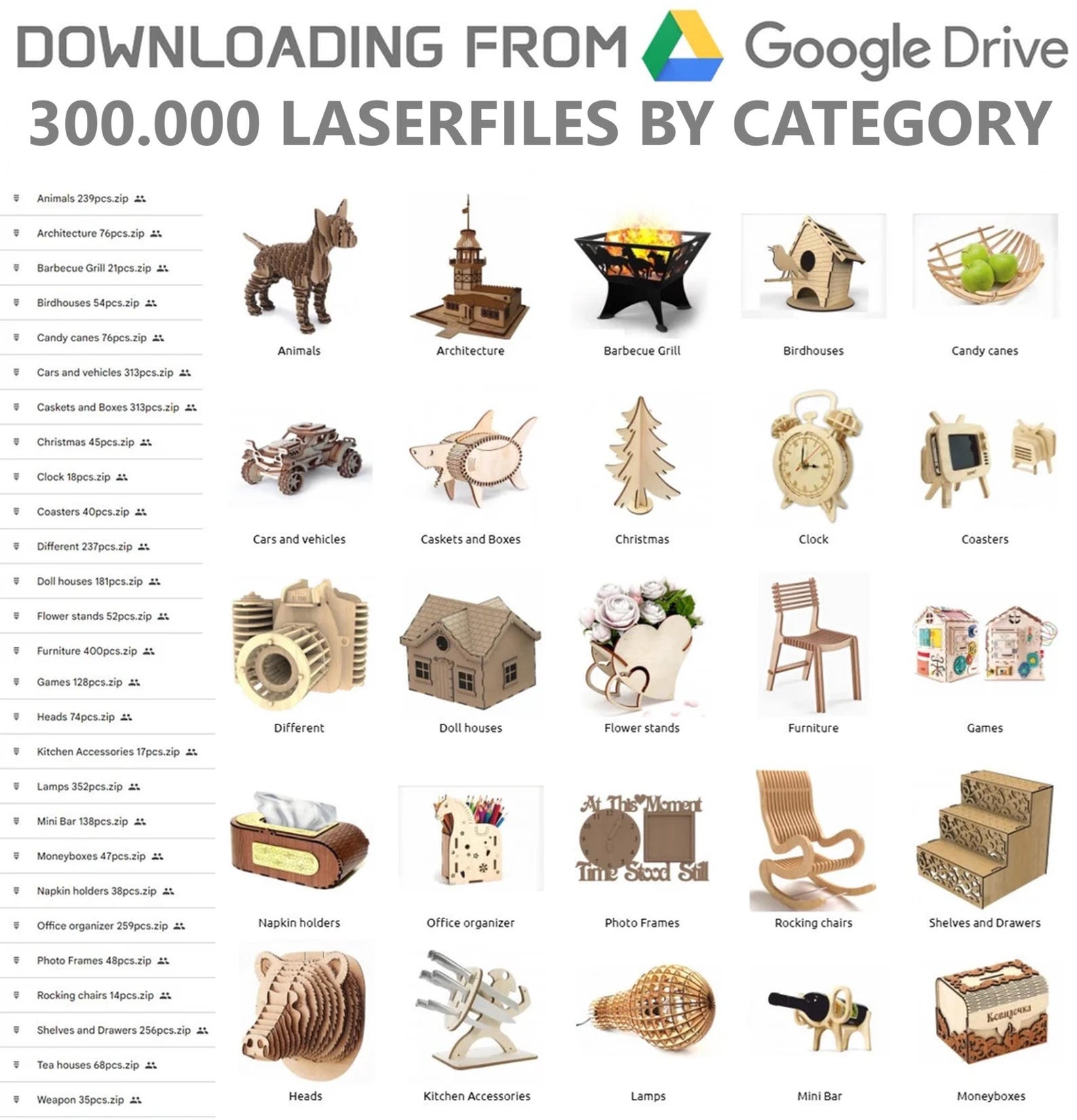 Laser Cut Files Mega Bundle, 500K Files 3D 2D Lasecut Designs CNC Files ...
