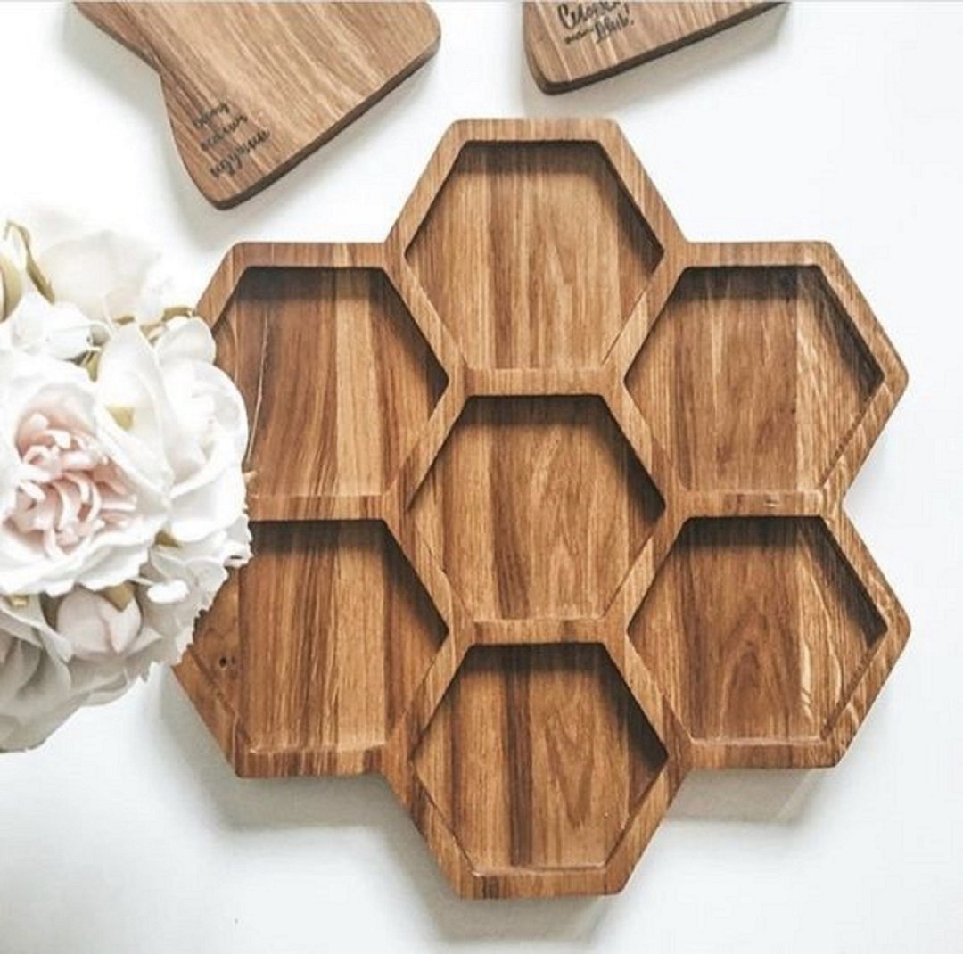 Honeycomb Vale Tray Cnc Cut Files for Cnc Router, Dxf, Dwg, Eps, Stl ...