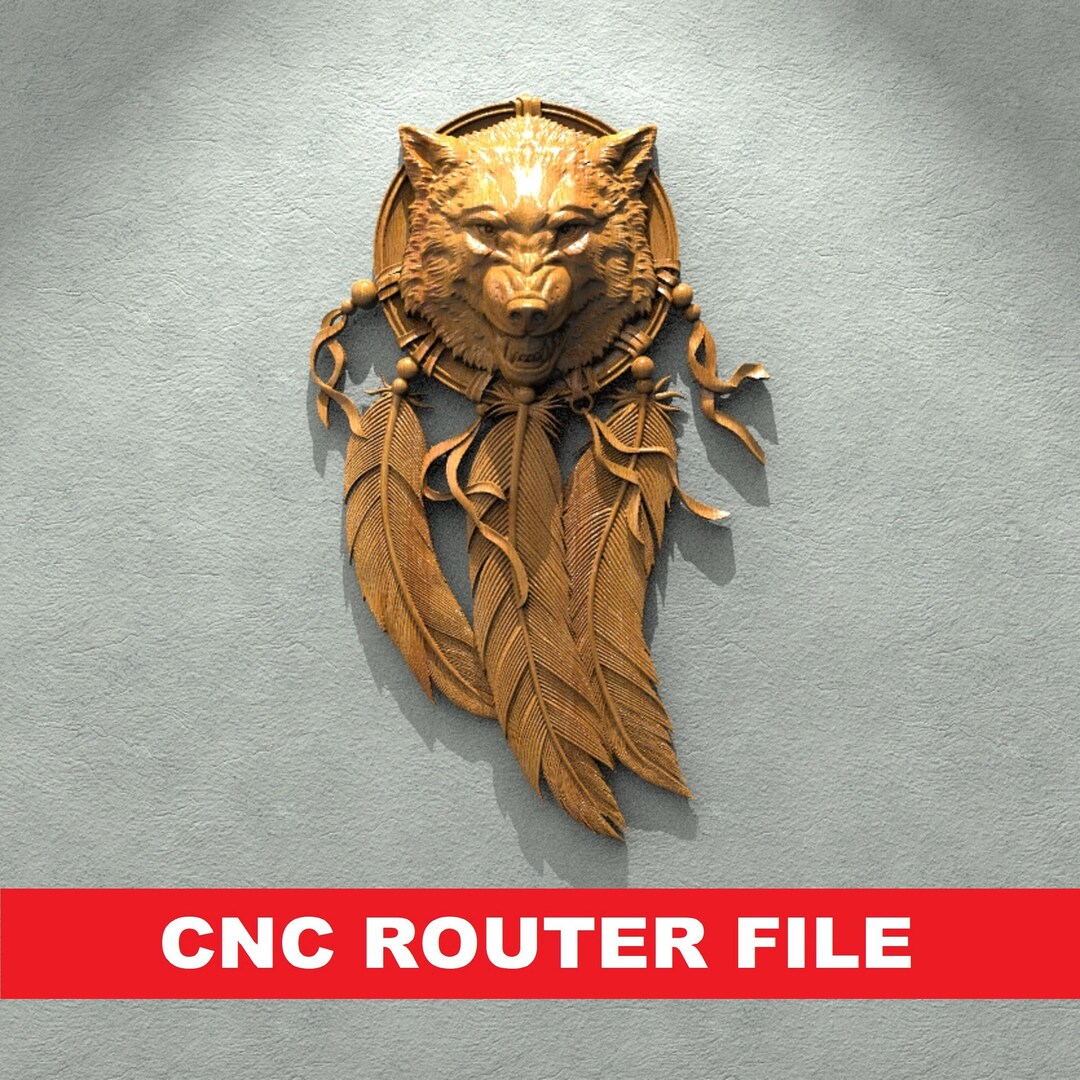 Wolf STL File CNC Router Engraver, 3D Relief File Artcam Aspire CNC ...