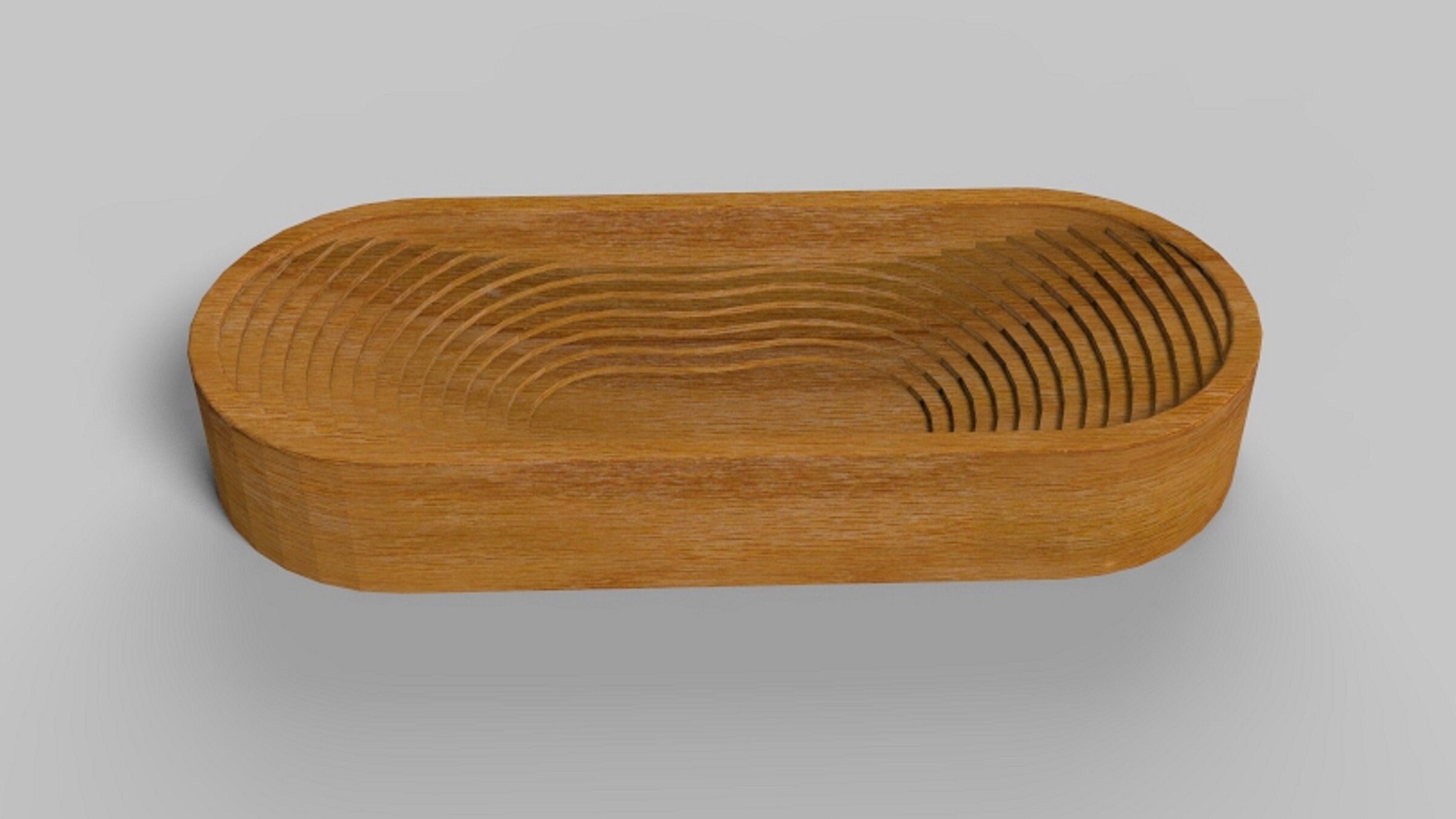 Contour Wale Tray Cnc Cut Files for Cnc Router, Dxf, Dwg, Eps, Stl, Svg ...