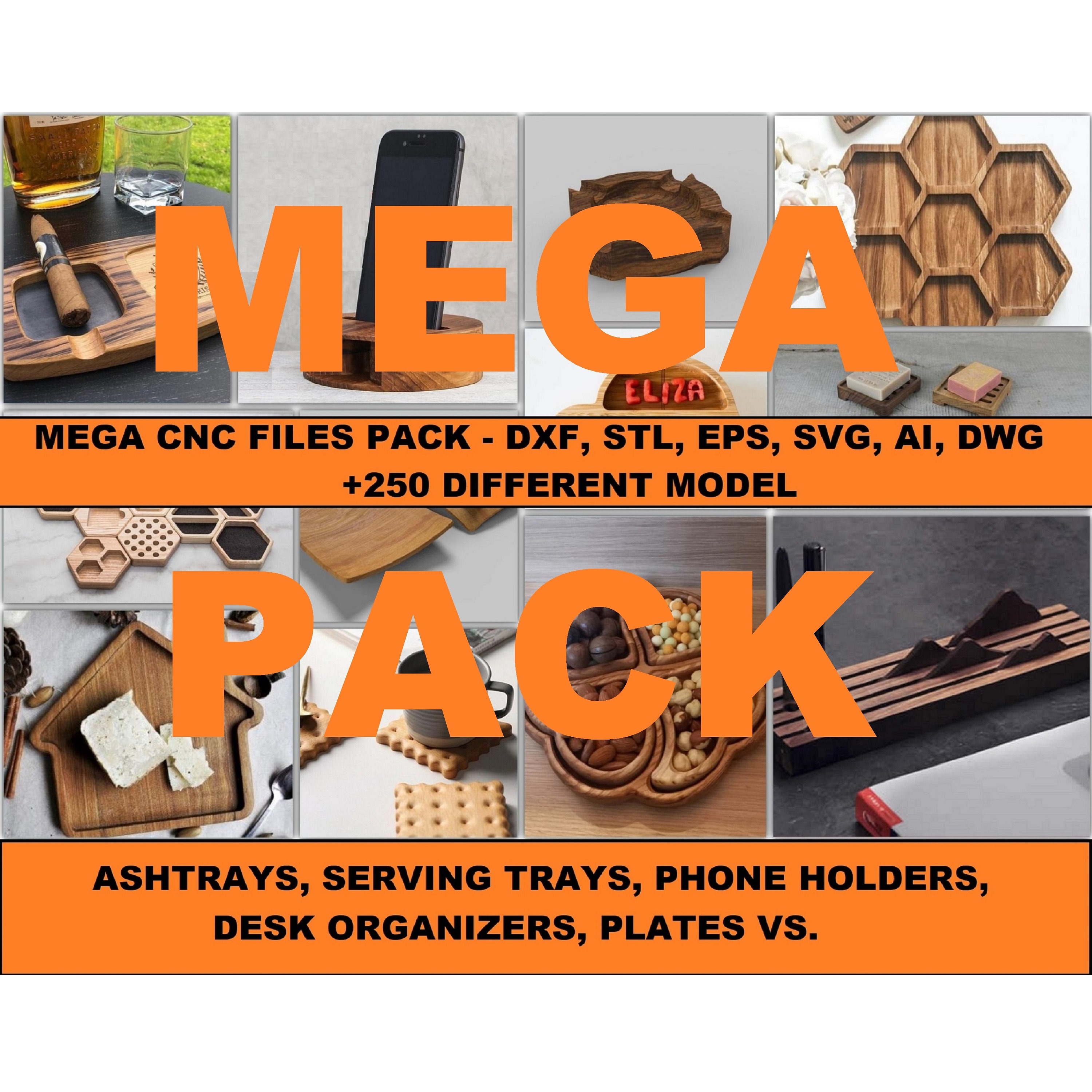 Cnc Files for Wood Router Mega Cnc Pack, 250 Cnc Cut Files for Cnc ...