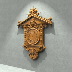 Wall Clock STL Model CNC Router Engraver Artcam Aspire CNC Files Wood ...