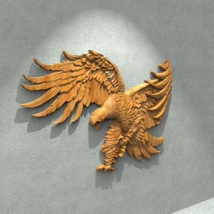 Eagle Head Wall STL File CNC Router Engraver, 3D Relief File Artcam ...