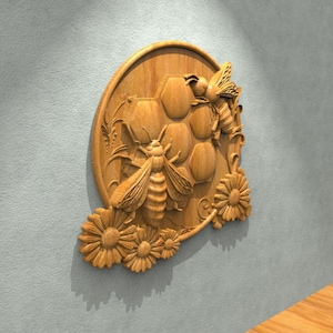 Bee STL File CNC Router Engraver, 3D Relief File Artcam Aspire CNC ...