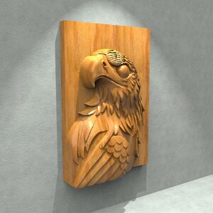 Eagle Head Wall STL File CNC Router Engraver, 3D Relief File Artcam ...
