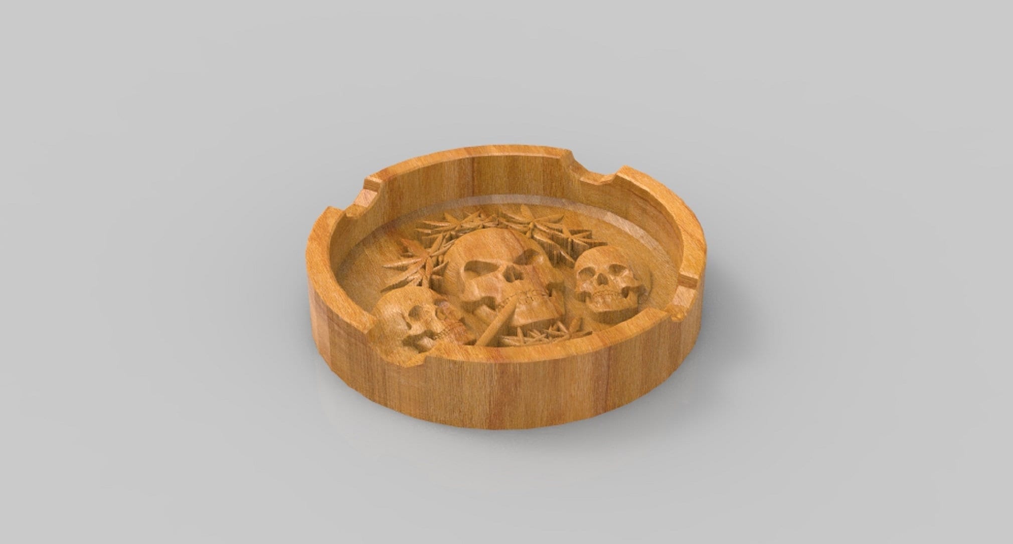 Skull Ashtray, Cigar Tray, Ashtray Cnc Router Files for Wood, Files for ...