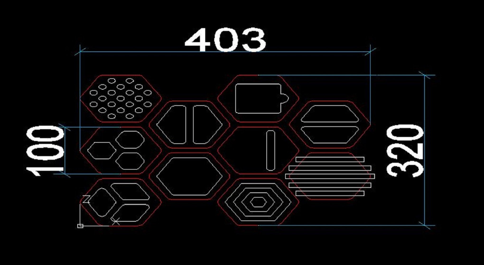 Hectagonal Desk Organizer Cnc Cut Files for Cnc Router, Dxf, Dwg, Eps ...