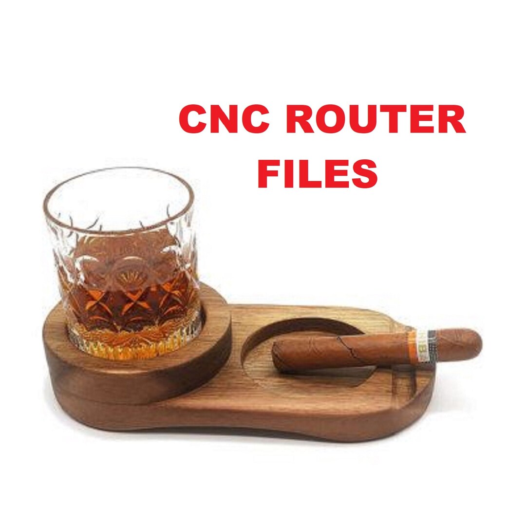 Whiskey and Cigar Tray, Ashtray Cnc Router Files for Wood, Files for ...