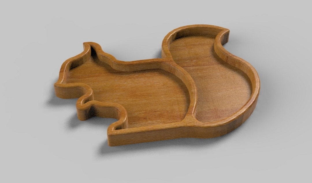 Squirrel Serving Tray Cnc Router Files for Wood, Files for Cnc Router ...