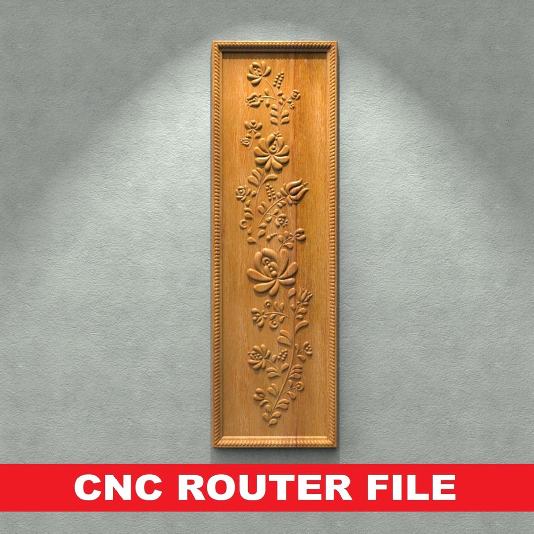 Floral STL File CNC Router Engraver, Leaf 3D Relief File Artcam Aspire ...