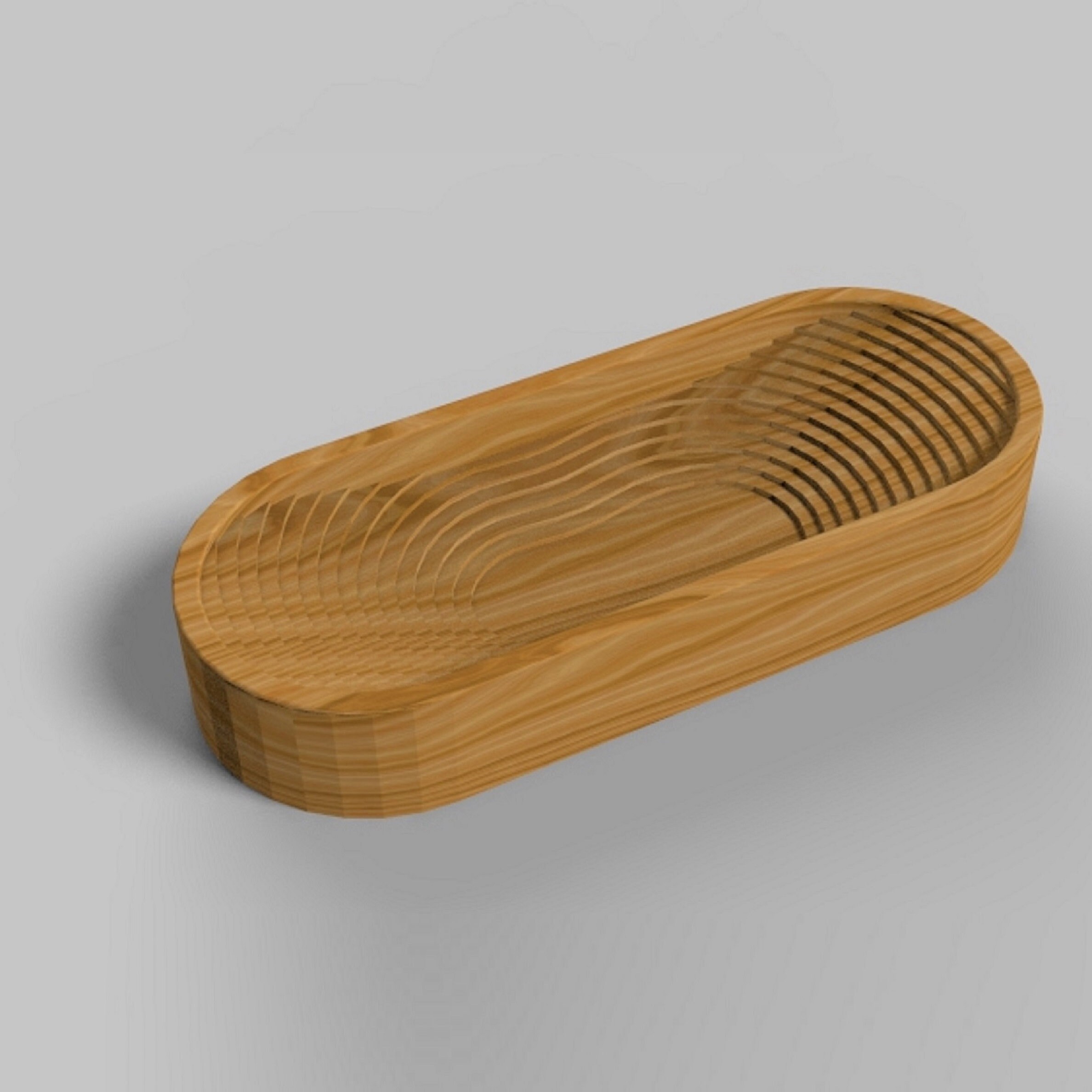 Contour Wale Tray Cnc Cut Files for Cnc Router, Dxf, Dwg, Eps, Stl, Svg ...