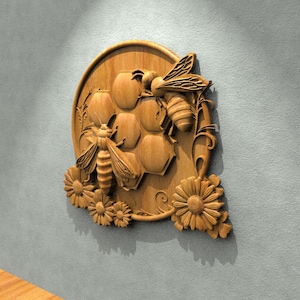 Bee STL File CNC Router Engraver, 3D Relief File Artcam Aspire CNC ...