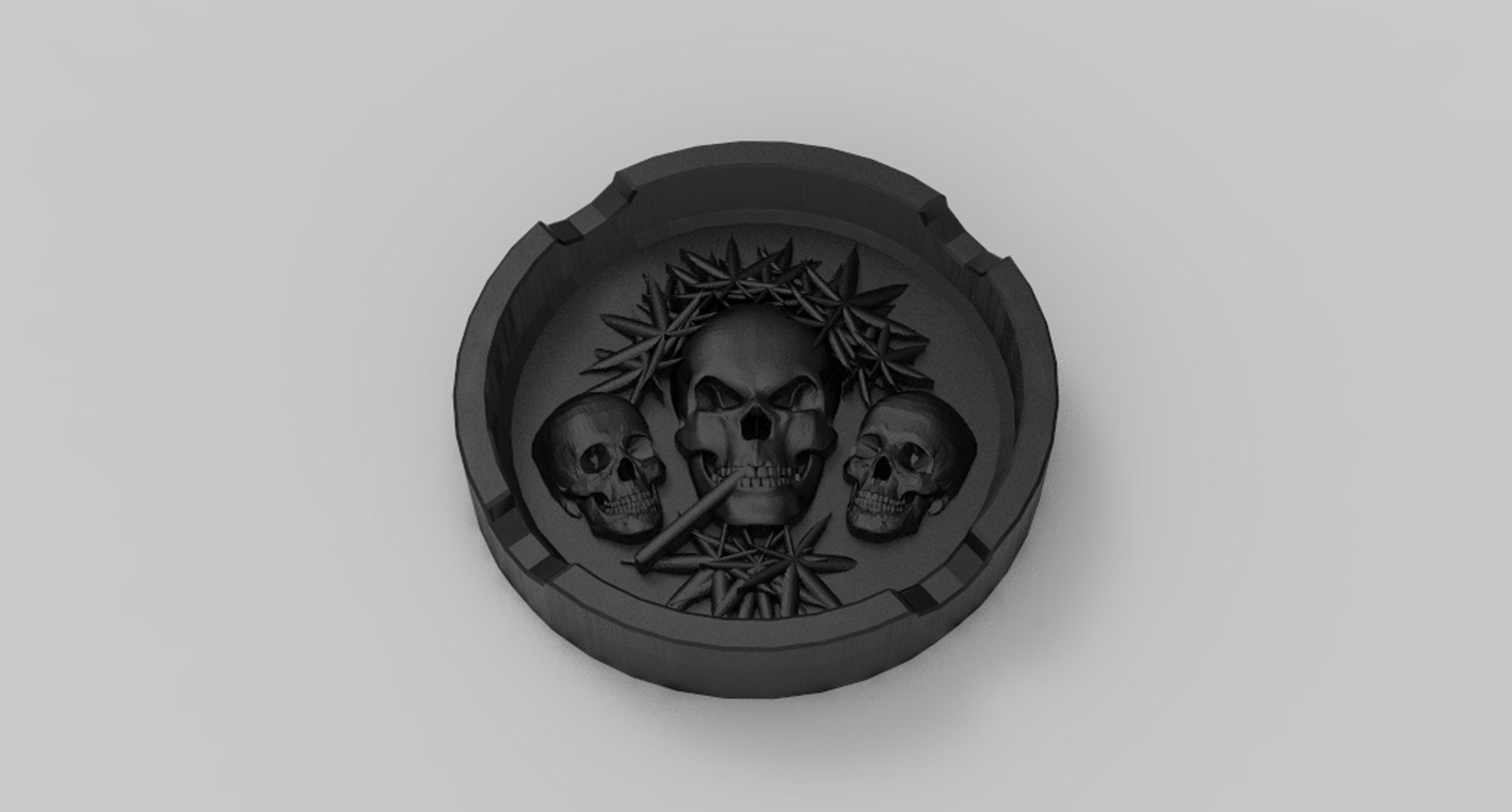 Skull Ashtray, Cigar Tray, Ashtray Cnc Router Files for Wood, Files for ...