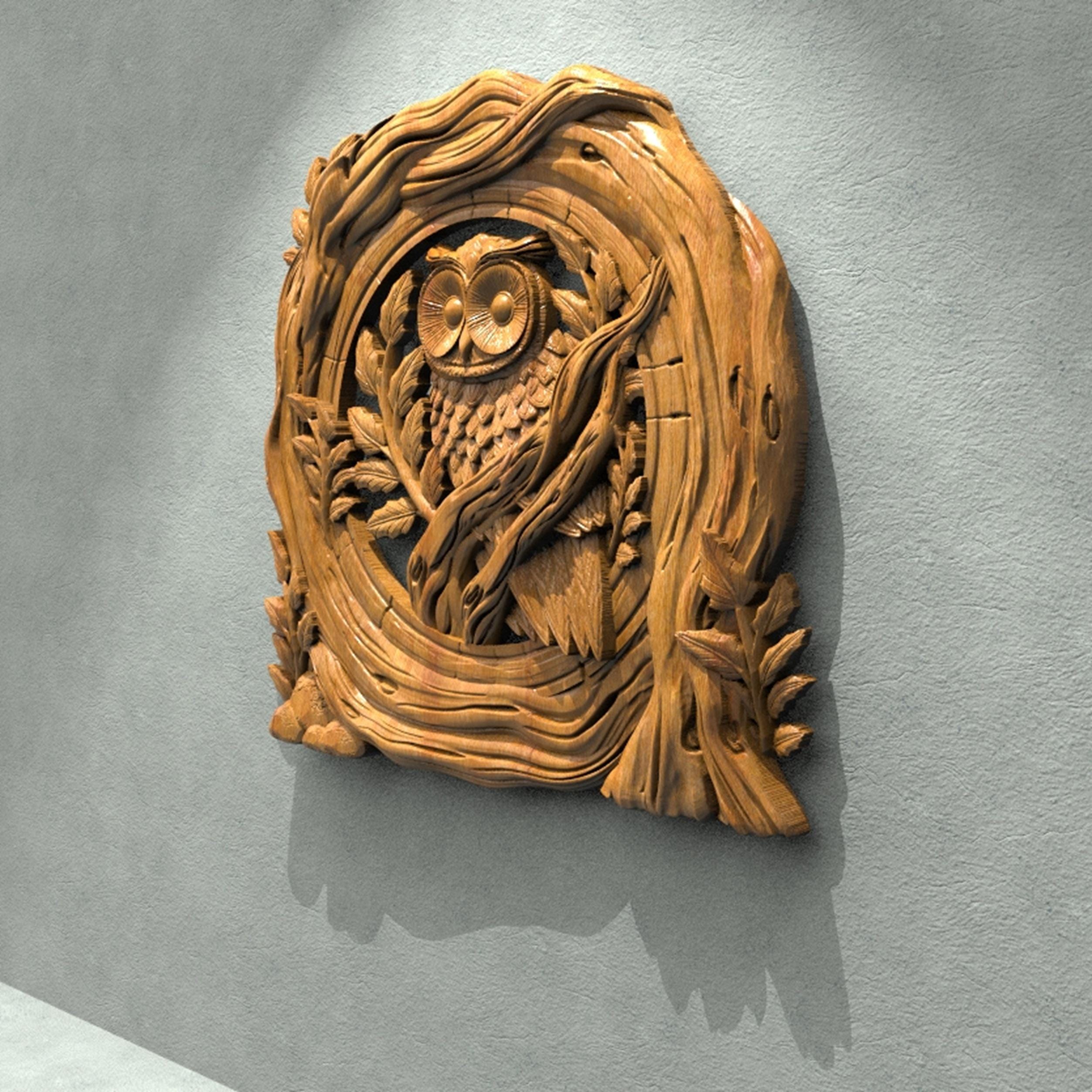 Cnc Router Files, Owl Cnc Stl Files for Wood, 3D Bas Relief Files CNC ...