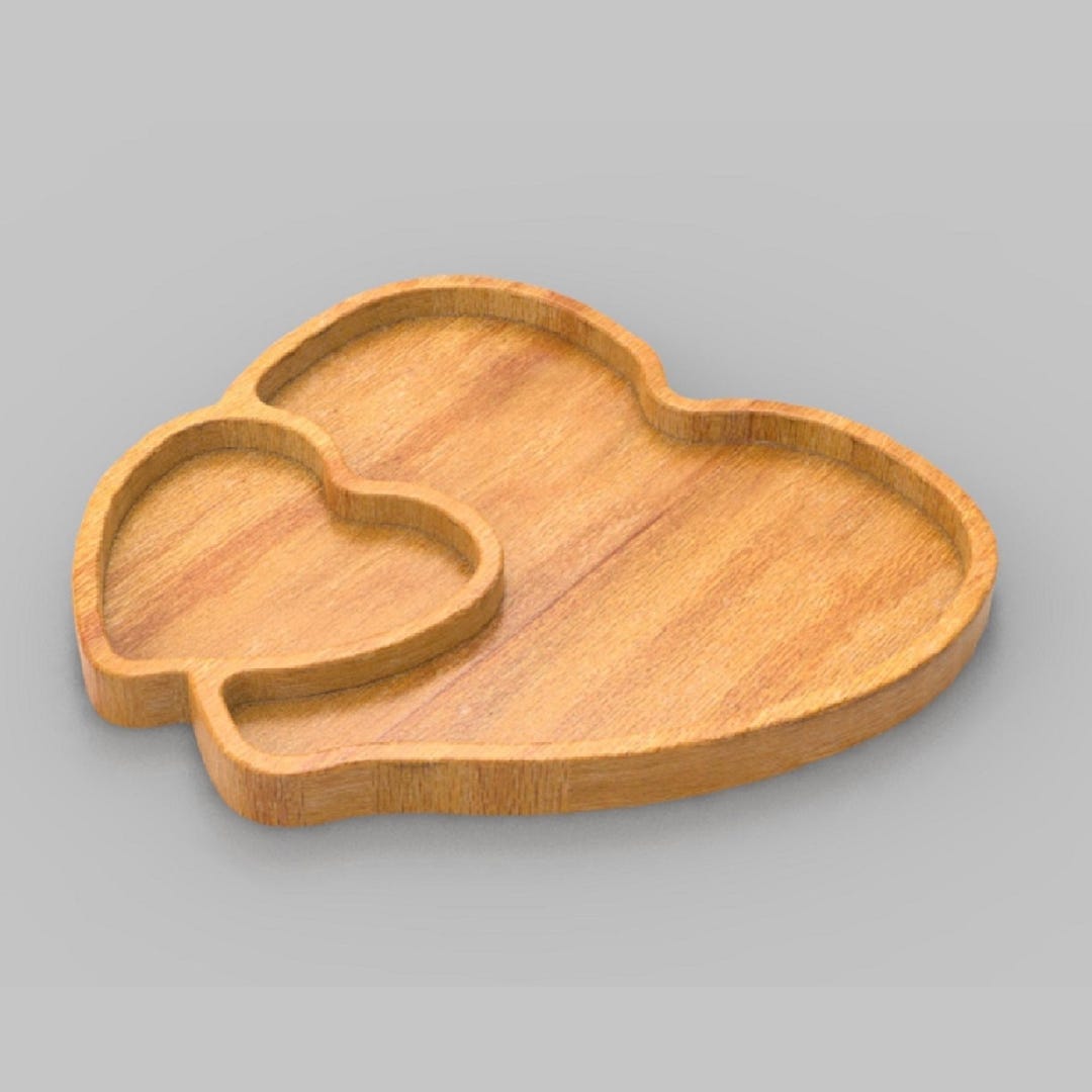 Heart Serving Tray Cnc Router Files for Wood, Files for Cnc Router, Dxf ...