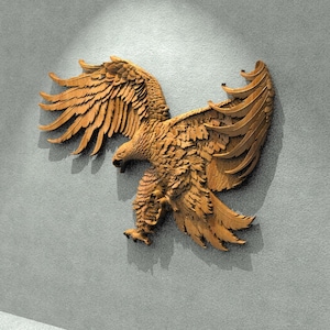 Eagle Head Wall STL File CNC Router Engraver, 3D Relief File Artcam ...