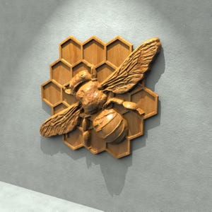 Bee STL File CNC Router Engraver, 3D Relief File Artcam Aspire CNC ...