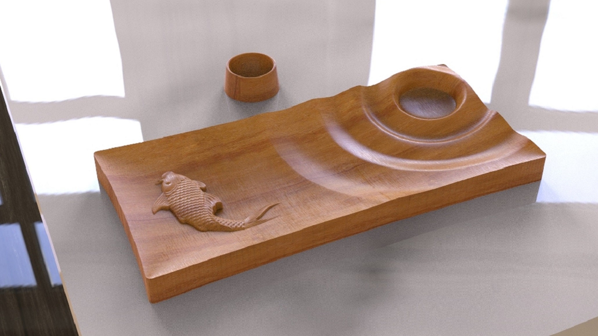 Sushi Plate and Souce Bowl Cnc Router Files for Wood Tray, Files for ...