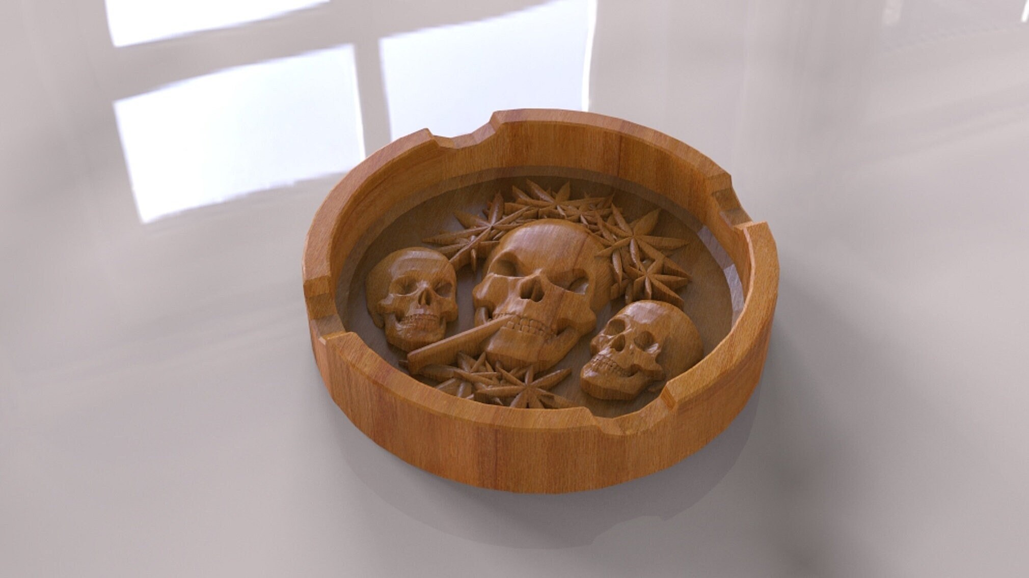 Skull Ashtray, Cigar Tray, Ashtray Cnc Router Files for Wood, Files for ...