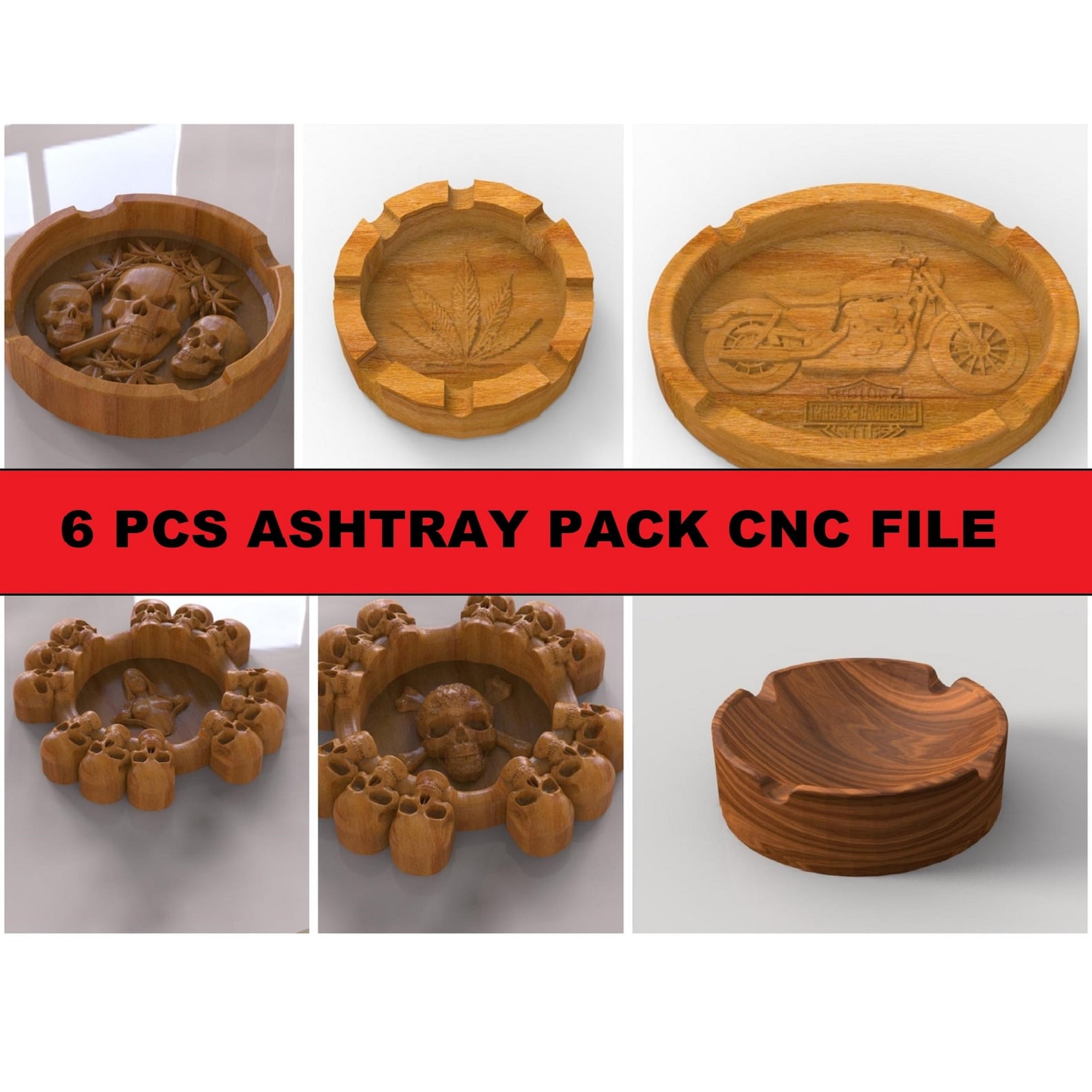 Cigar Tray Pack, Ashtray Cnc Router Files for Wood, Files for Cnc ...