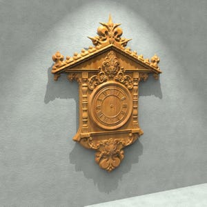 Wall Clock STL Model CNC Router Engraver Artcam Aspire CNC Files Wood ...