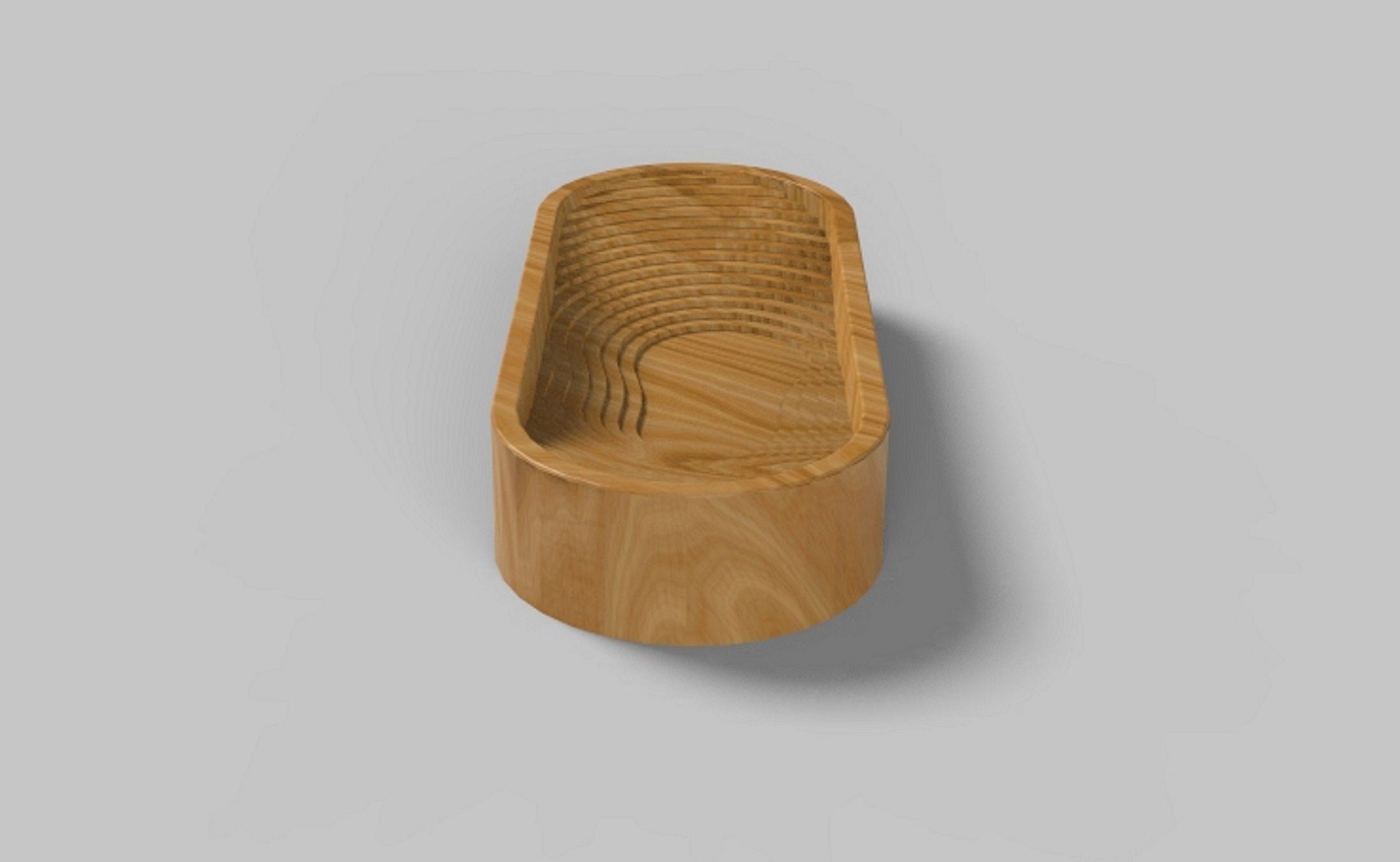 Contour Wale Tray Cnc Cut Files for Cnc Router, Dxf, Dwg, Eps, Stl, Svg ...