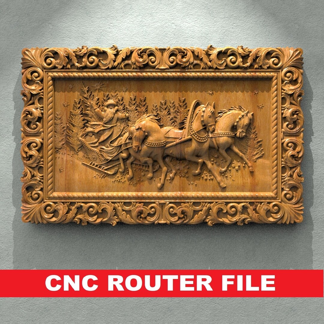 Christmas Santa Claus, Noel STL File CNC Router Engraver, 3D Relief ...
