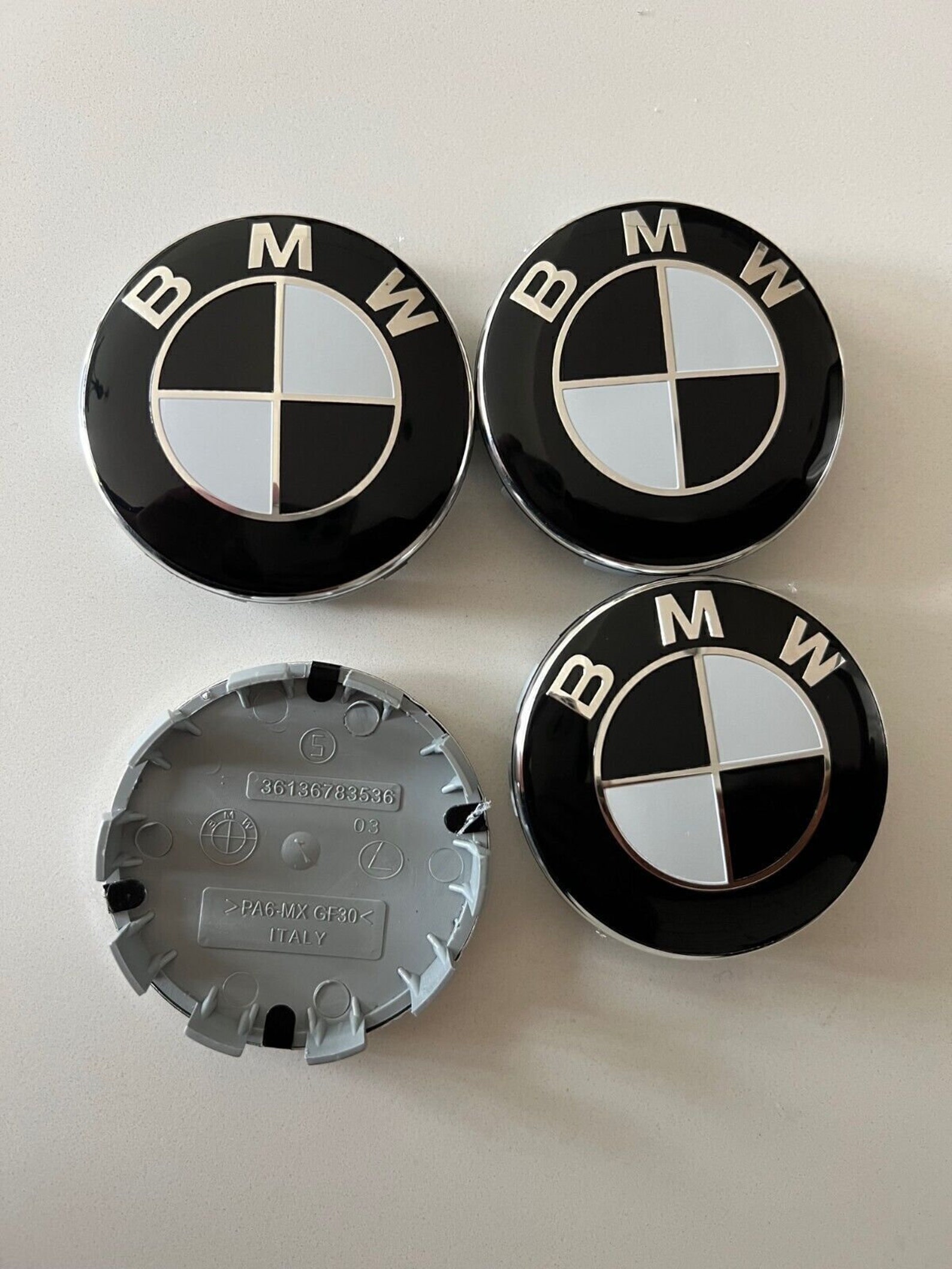 Brand New 4 X 68mm BMW Wheel Centre Hub Caps-original BMW Set of 4 BMW ...