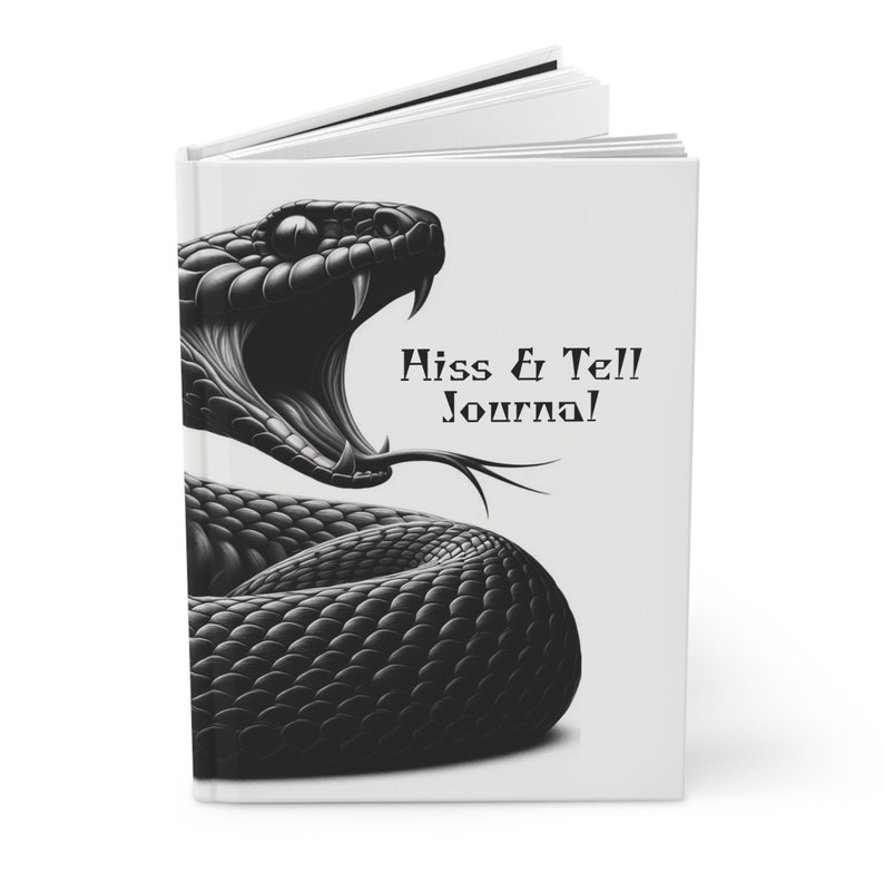 Snake Hardcover 150 Page Journal Hiss & Tell Secrets With Could Black ...