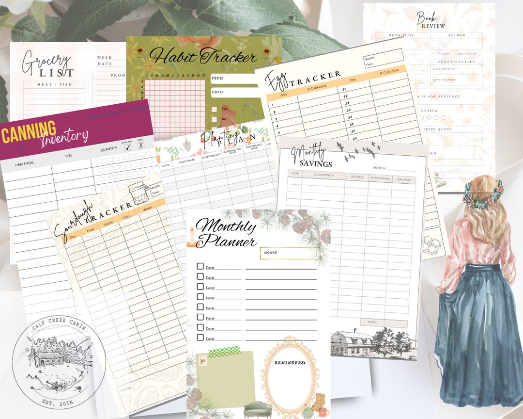 Cottage Core Homestead Planner - Etsy