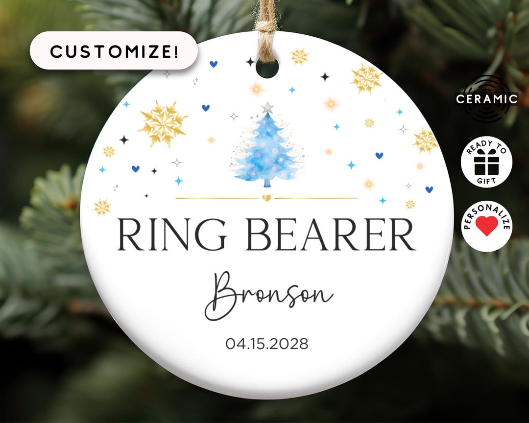Ring Bearer Ornament, Ring Bearer Gifts, Ring Bearer Wedding Gift, Ring ...