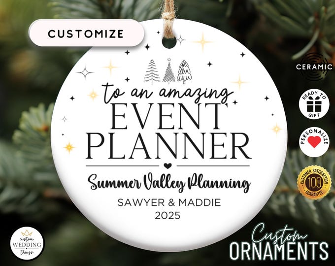 Personalized Event Planner Ornament, Custom Gift for Event Coordinator ...