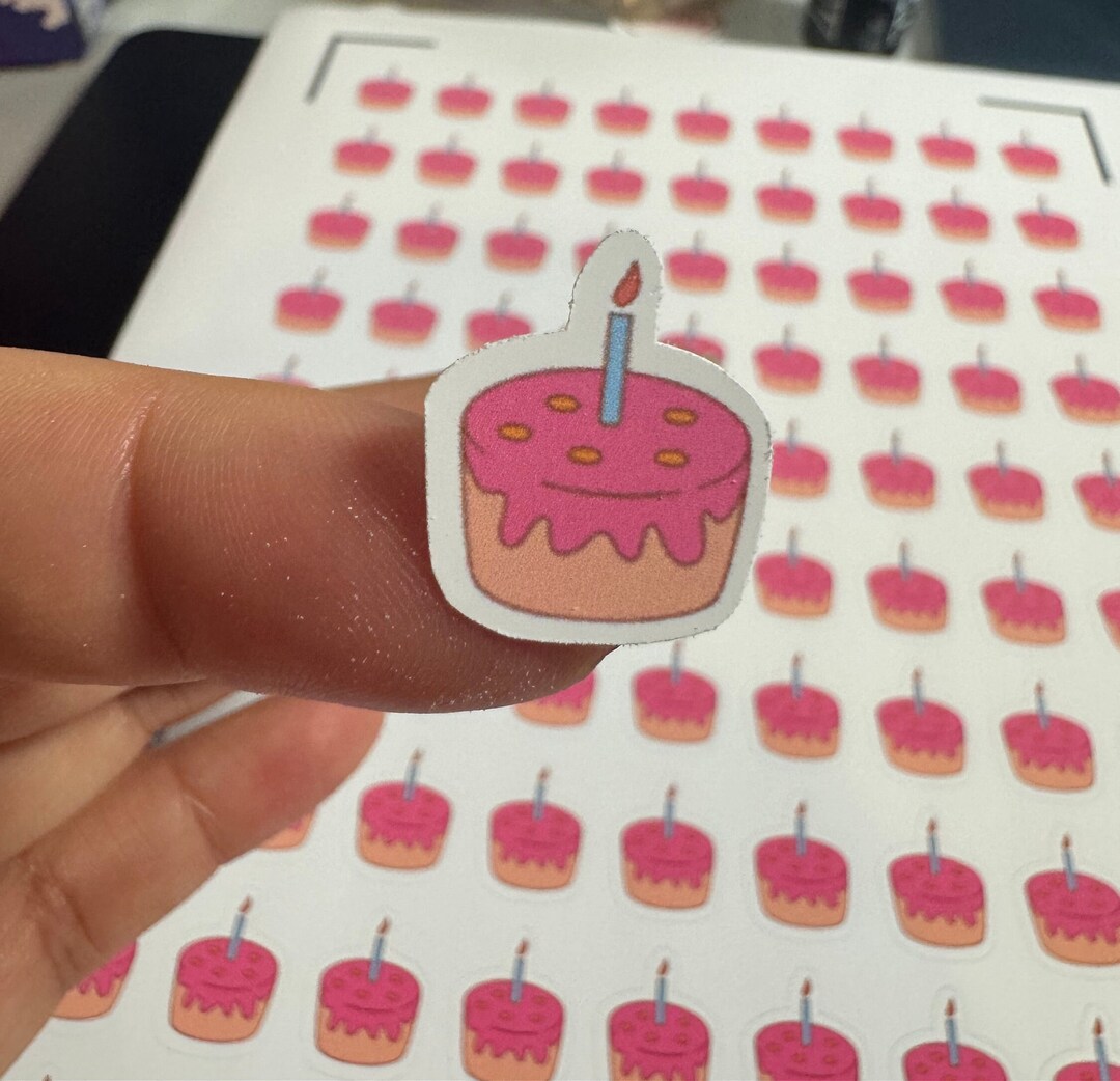 Birthday Cake Planner Stickers - Etsy