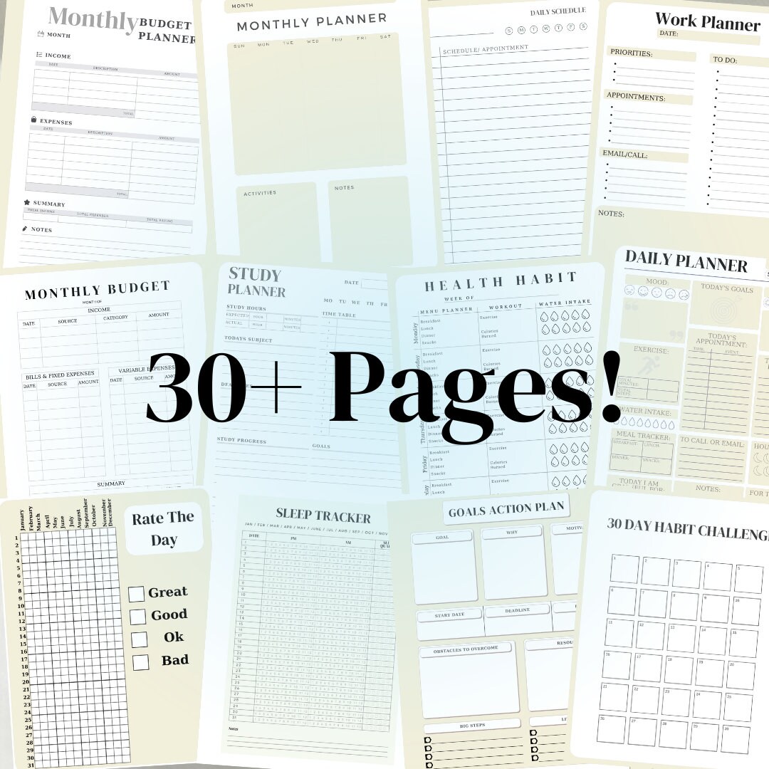 Academic Digital Planner 2024 2025 Goodnotes Planner Notability iPad ...