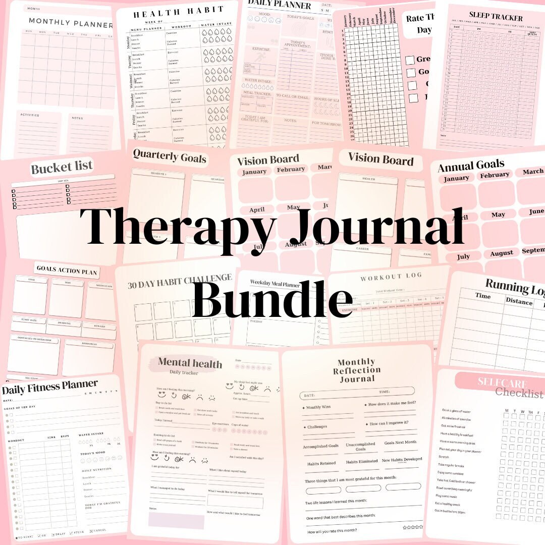 Therapy Journal | Mental Health Journal | Wellness Journal | Anxiety ...