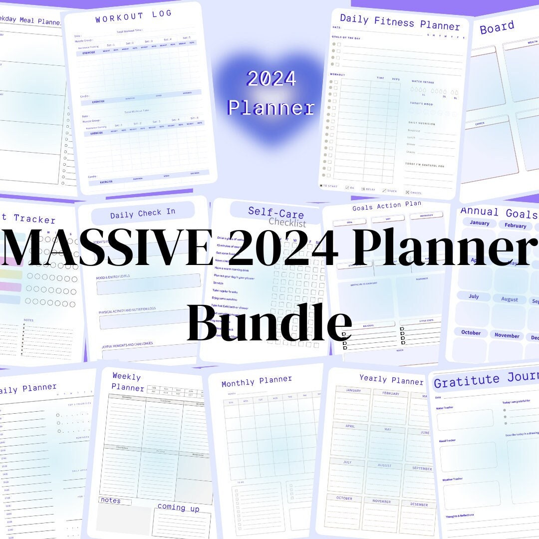 Blue Aura Heart Aesthetic Digital Planner 2024 | Notability Planner ...