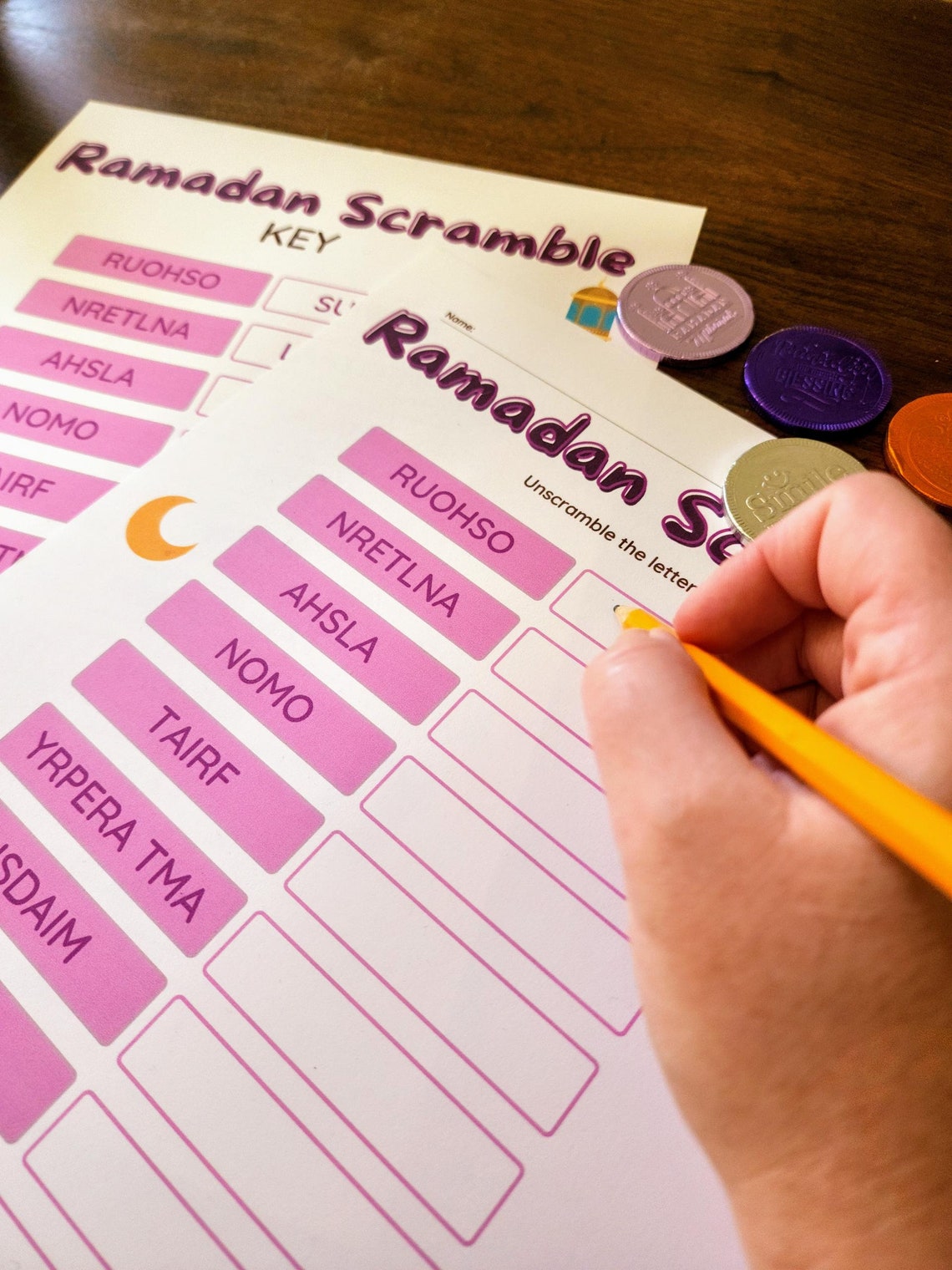 Ramadan Word Scramble Printable - Kids Ramadan Activity - Etsy