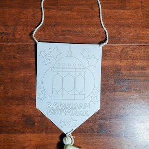 Printable Ramadan Mubarak DIY Banner - Ramadan Craft, Ramadan Coloring ...