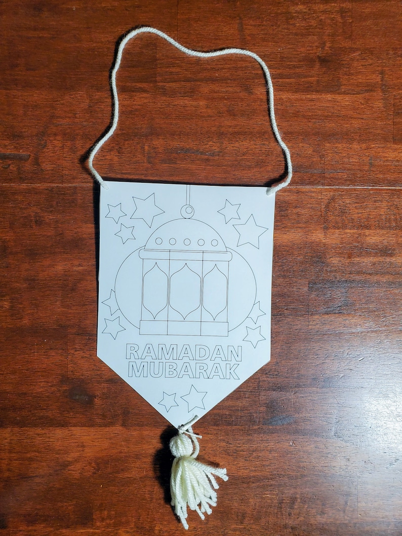 Printable Ramadan Mubarak DIY Banner - Ramadan Craft, Ramadan Coloring ...