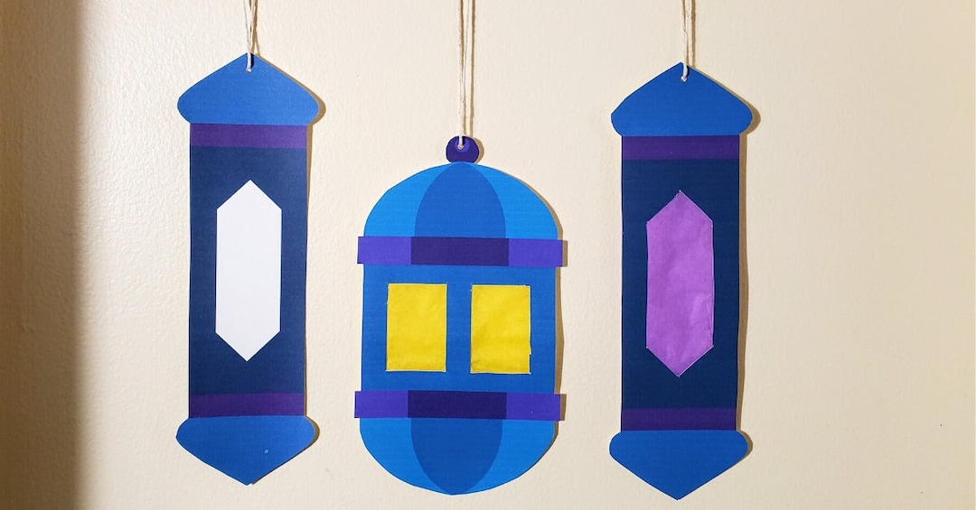 Ramadan Lantern Tissue Paper Craft Printable Ramadan Craft, Ramadan ...