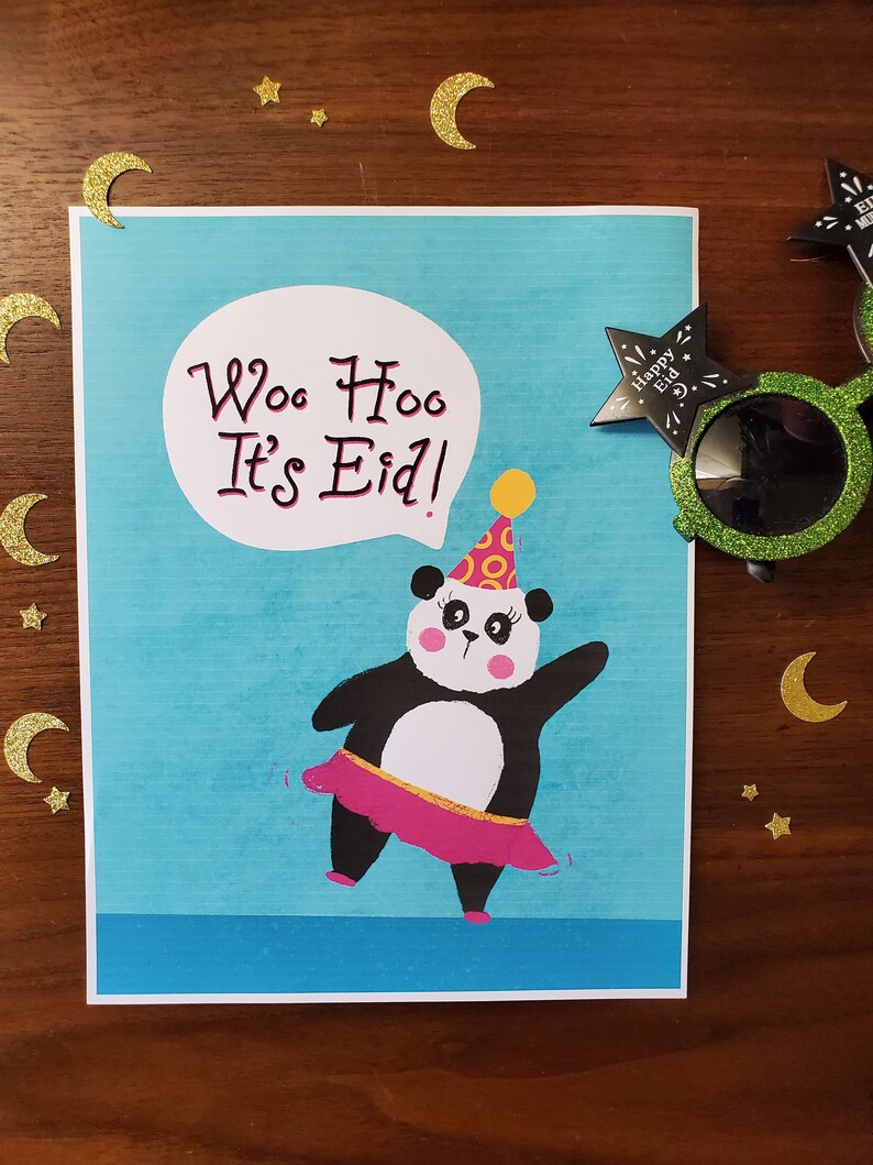 Eid Panda Printable - Eid Decor, Eid Kids Art - Etsy