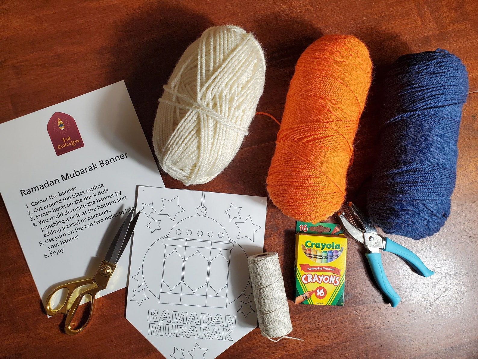 Printable Ramadan Mubarak DIY Banner - Ramadan Craft, Ramadan Coloring ...