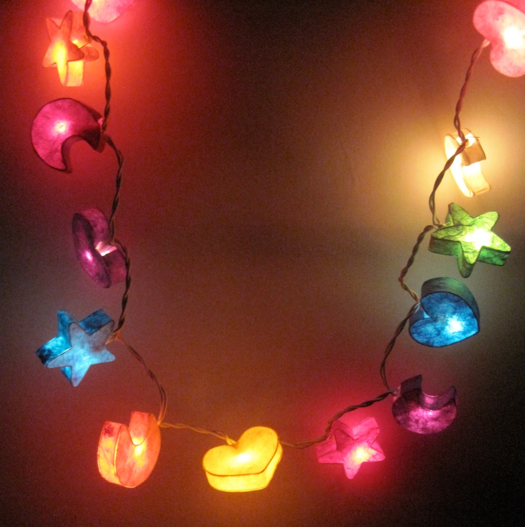 Friendly Colorful Fairy Lights Sun Moon and Stars 20 Lights 3 M Long ...
