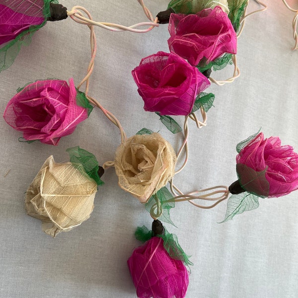 Rose String Lights - Etsy