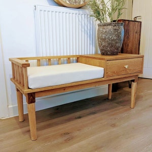 Bespoke, Handmade Oak Hallway Bench | Entryway Bench With Seating and ...