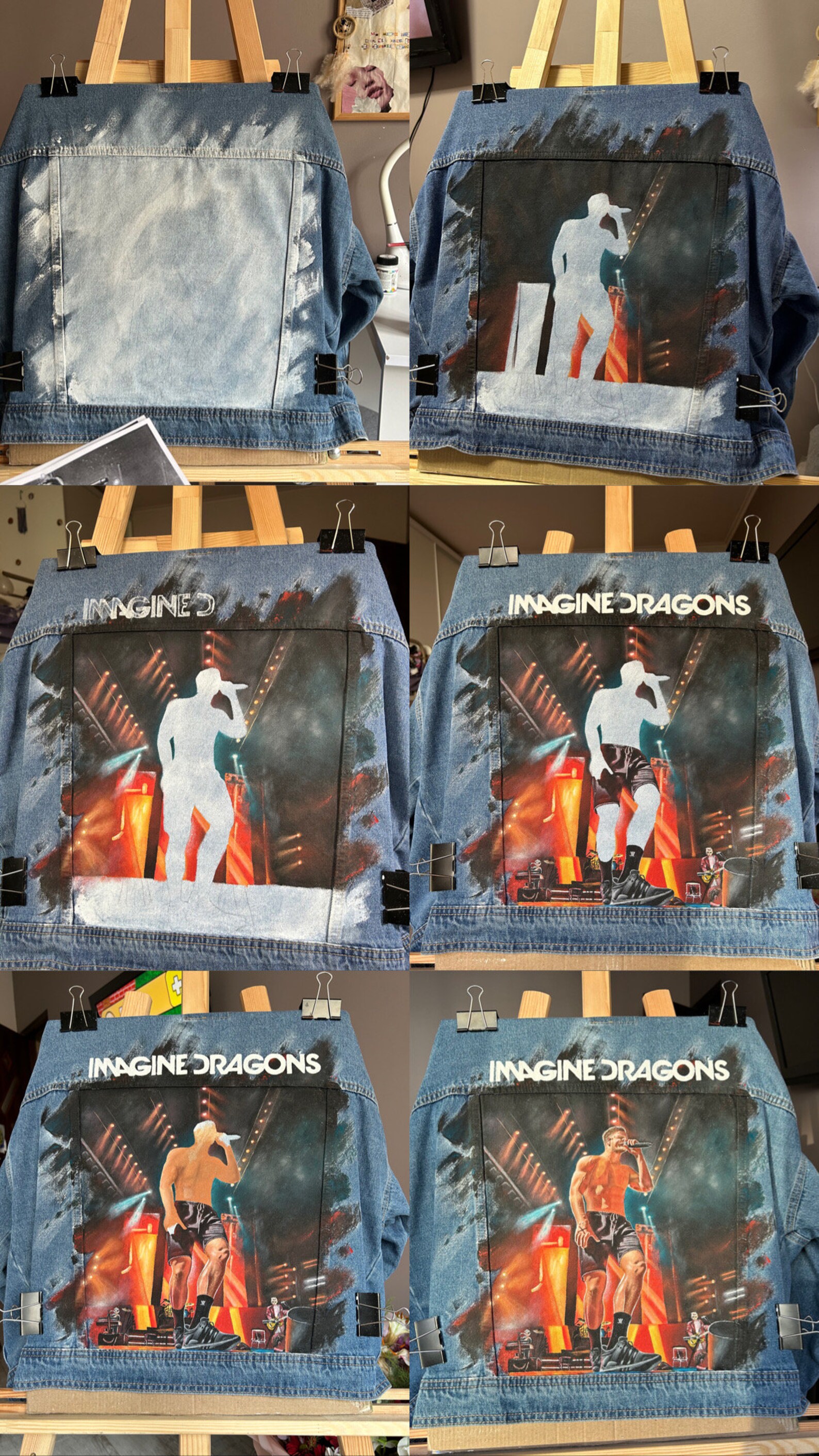 Imagine Dragons Jacket, Hand-painted, Customized Jacket Painting ...